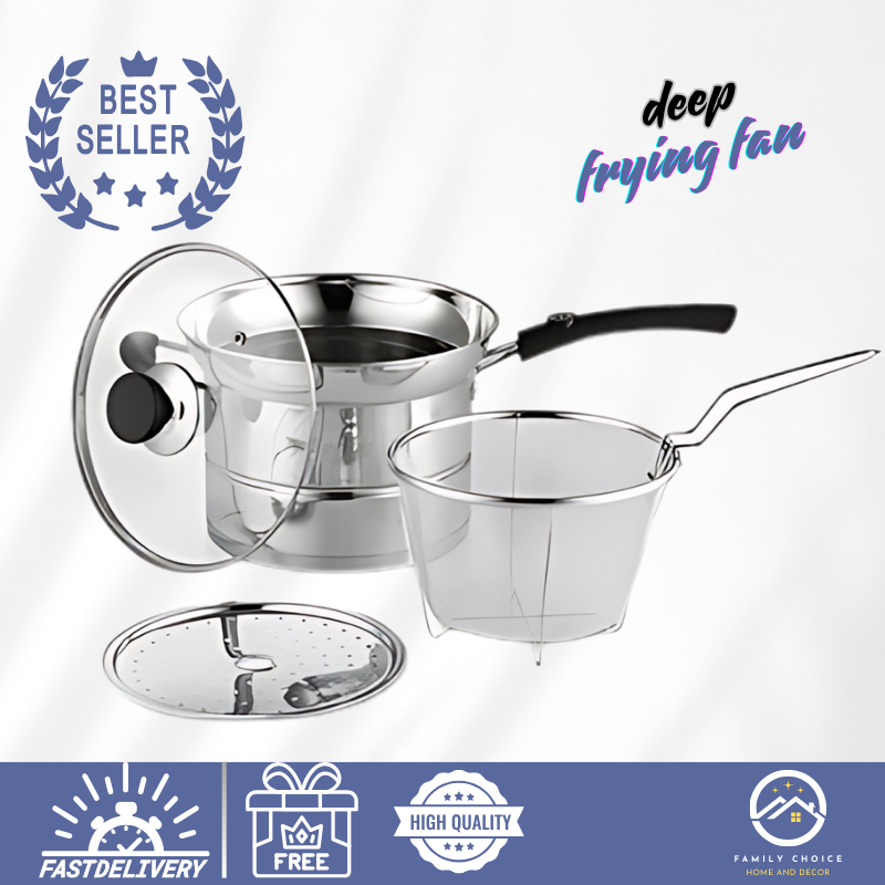 Multifunction Pot 3 in 1 Stainless Steam and Deep Frying Pan Cooking ...