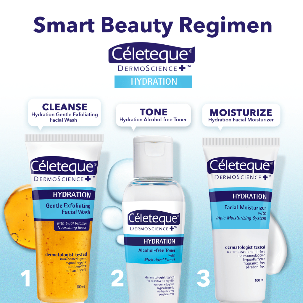 Celeteque DermoScience Hydration Gentle Exfoliating Facial Wash 100mL x ...