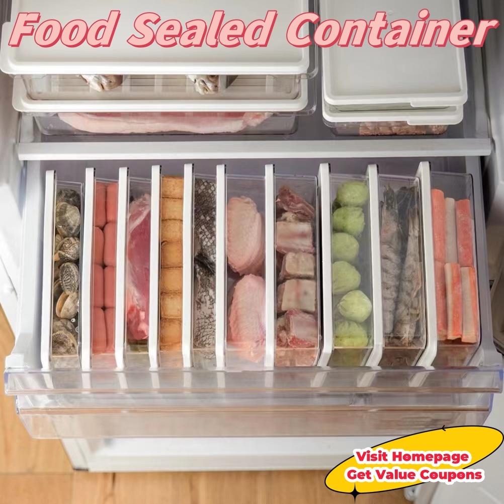 Food Container Sealed Box Leak-Proof Freezer Storage Box Fresh-Keeping ...