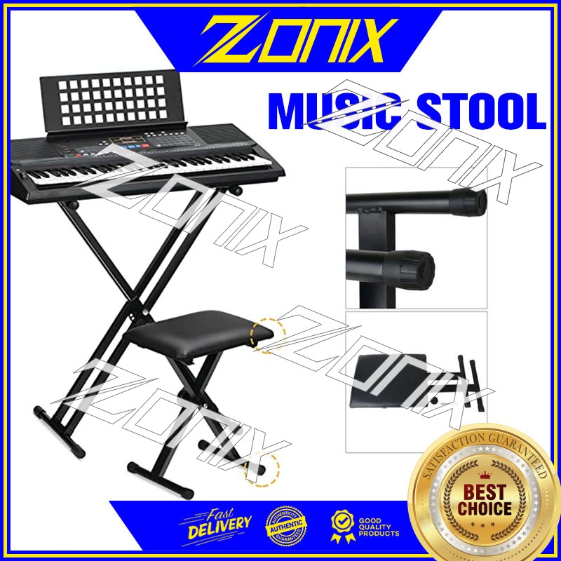 X-shaped folding keyboard stool with adjustable height of piano stool ...