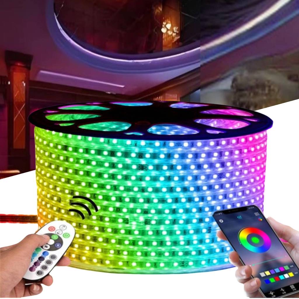 3-20M RGB LED Strip Light Remote Bluetooth Phone APP Control Waterproof ...