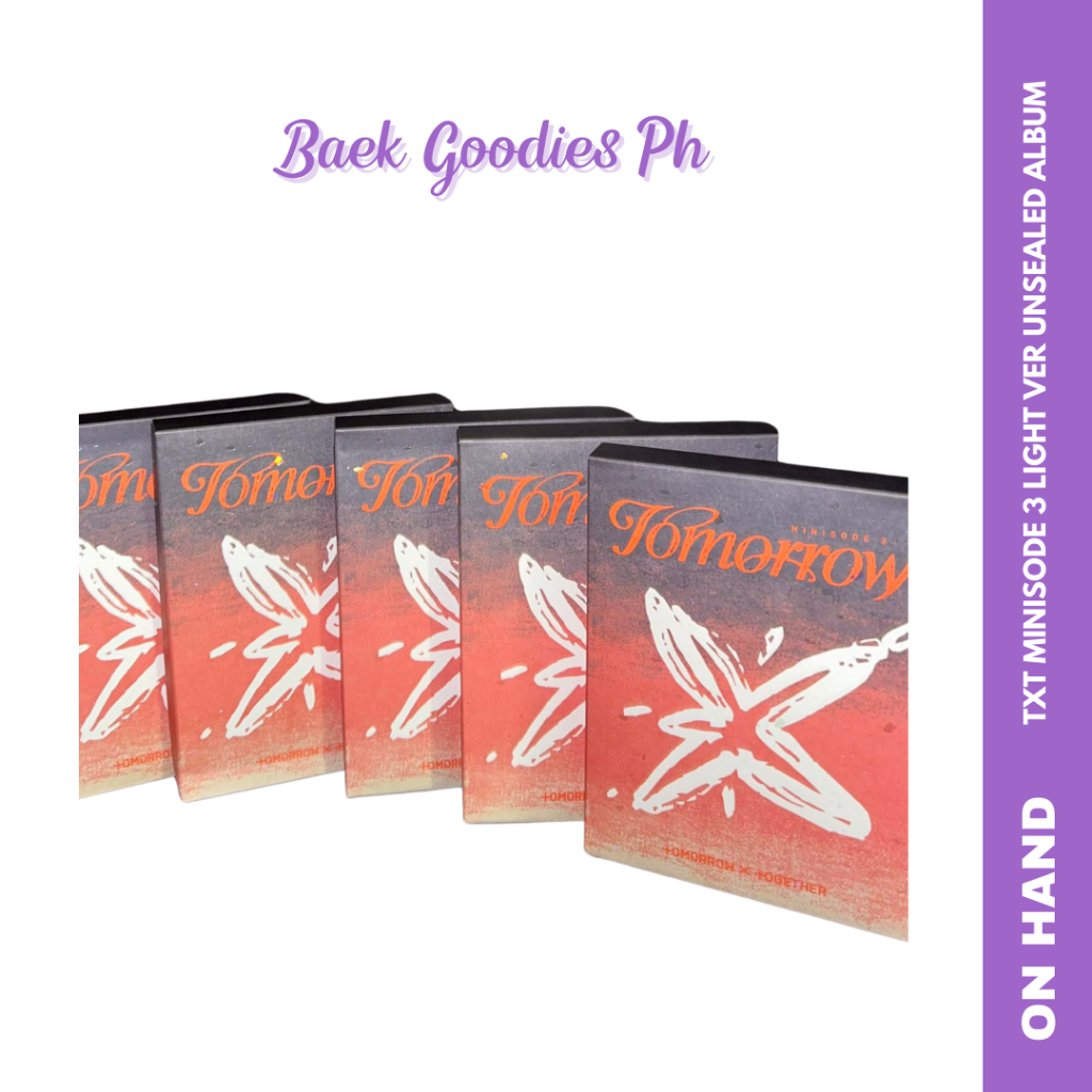 TXT Minisode 3 Light ver Unsealed Album | Shopee Philippines