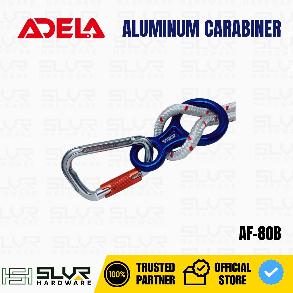 Adela Aluminum Alloy Carabiners AF-80B Twist Lock Type CE En Certified | Shopee Philippines