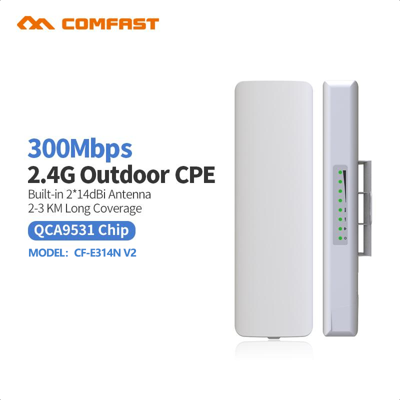 COMFAST CF-E314N V2 300Mbps Wireless Outdoor CPE Bridge 2.4Ghz Dual Directional WiFi Antenna ...