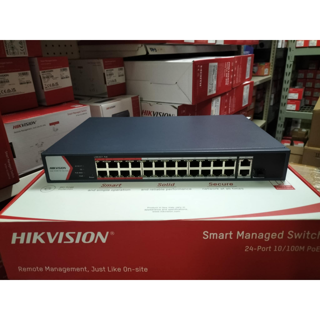 Hikvision | DS-3E1326P-EI/M | 24 Port Fast Ethernet Smart POE Switch ...