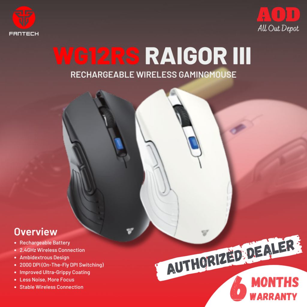 Fantech WG12RS Raigor III Rechargeable Battery 2.4Ghz Wireless ...