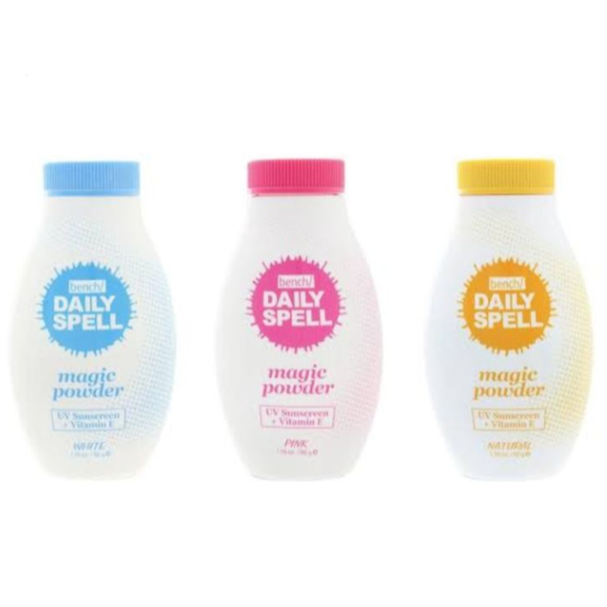BENCH DAILY SPELL MAGIC POWDER UV SUNSCREEN WITH VITAMIN E | Shopee ...