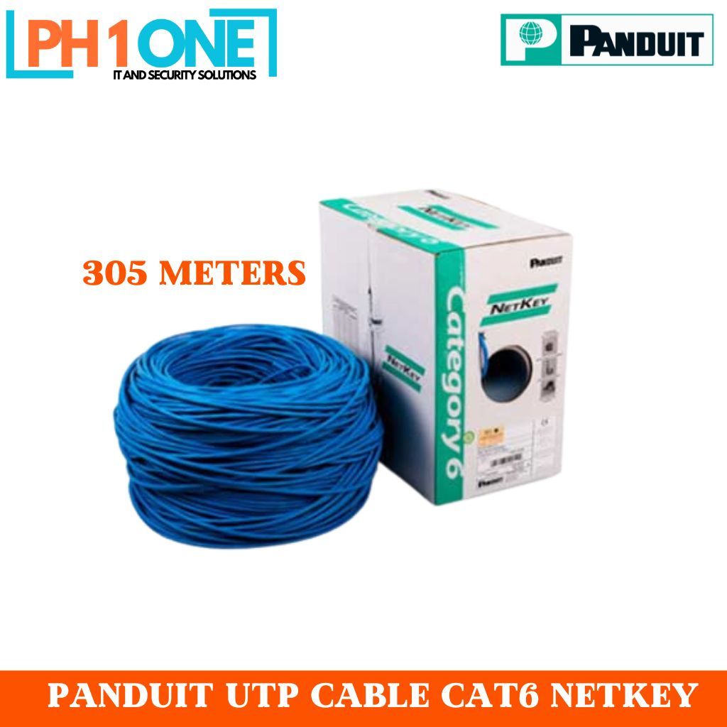 PANDUIT UTP CABLE CAT6 NETKEY 305M PURE COPPER INDOOR 23AWG | Shopee ...