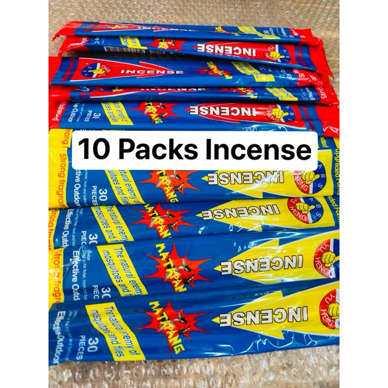 10Packs Abs Incense (red/yellow) 30pcs in 1pack(Matapang) | Shopee ...