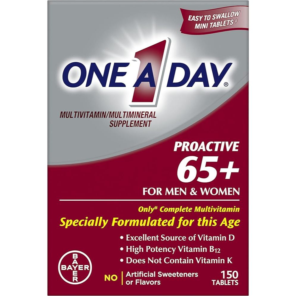 One A Day Proactive 65+ Mens & Womens Multivitamin Supplement 150 ...
