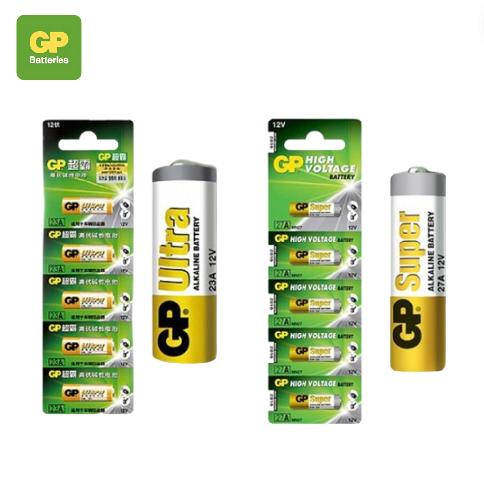 GP 23A 12V 5pcs High Voltage Alkaline Batteries Pack of 5 Strong High ...