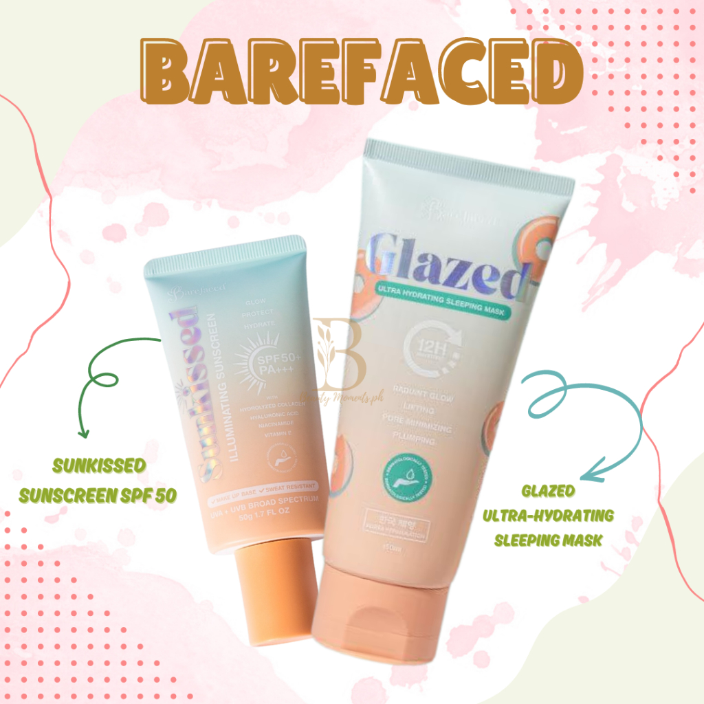 Bareface SUNKISSED ILLUMINTAING SUNSCREEN GLAZED HYDRATING SLEEPING ...
