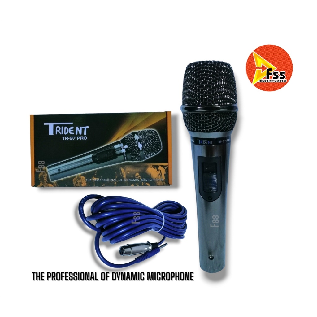 TRIDENT MICROPHONE TR 97-PRO VOCAL WIRED MICROPHONE | Shopee Philippines