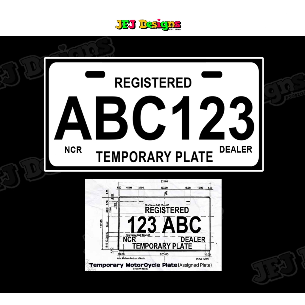 NEW TEMPORARY PLATE STANDARD FOR MOTOR with FREE BOLTS & NUTS Acrylic ...
