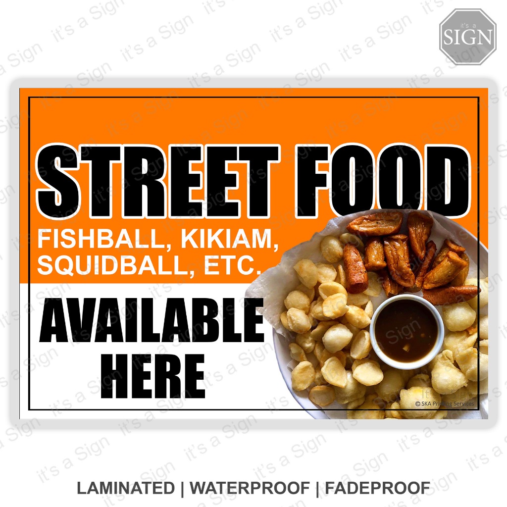 Street Food Barbeque Isaw Ihaw Store Sign - Laminated Signage - A4/A3 ...