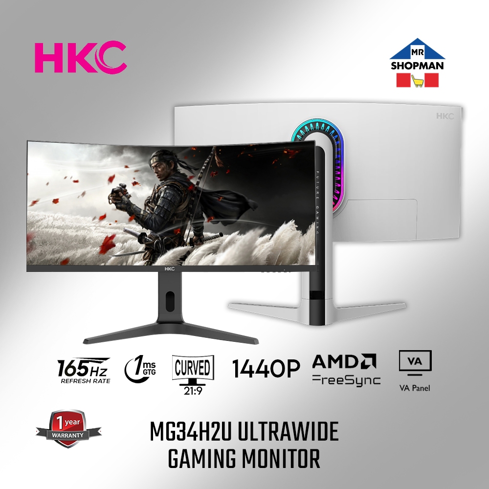 HKC MG34H2U 34" 1440P 165Hz Curved Ultrawide 2K Gaming Monitor Wide | Shopee Philippines