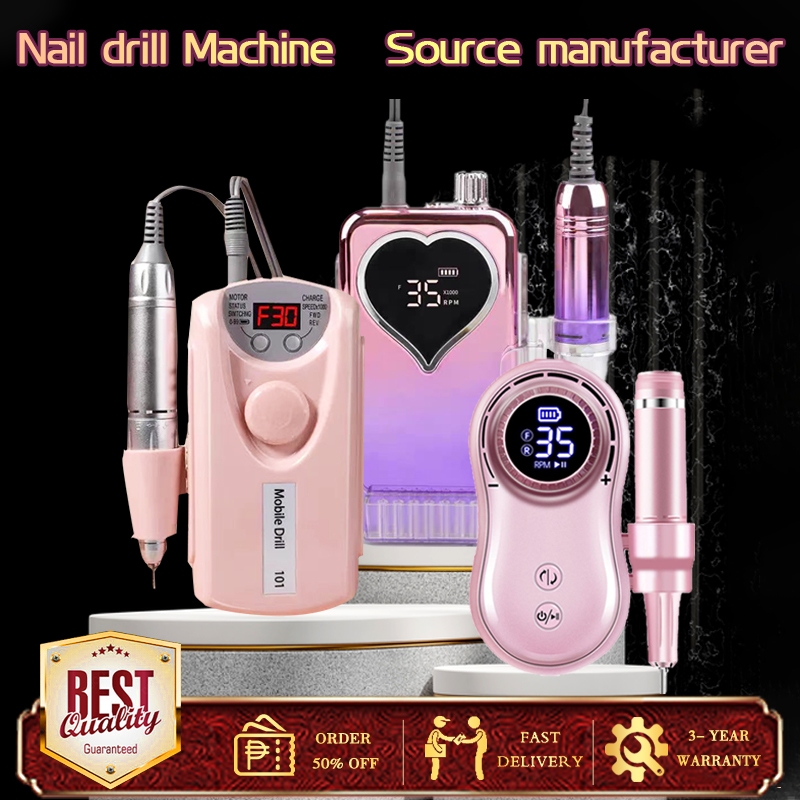 Nail Drill Machine Electric Manicure Machine Nail Grinder Rechargeable ...