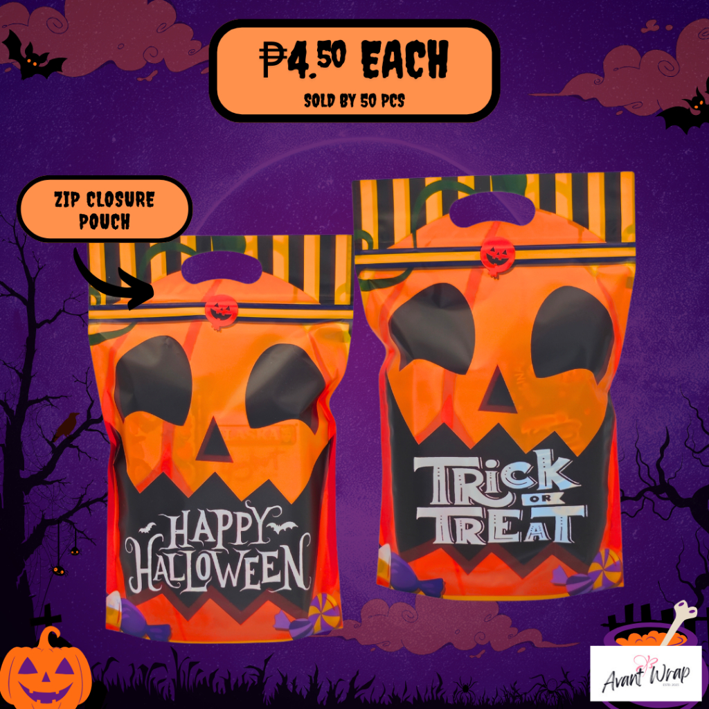 (50 PCS) PP1025 Halloween Trick or Treat Loot Bag Chips Bag Chipsbag ...