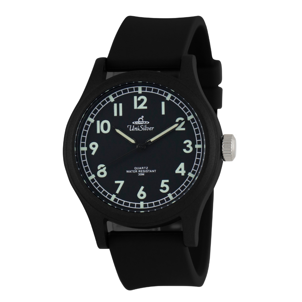 UniSilver TIME Men's Black Analog Rubber watch KW4931-1002 | Shopee ...