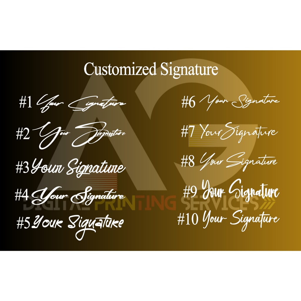 Customized Signature Personalized Signature (pls read description ...