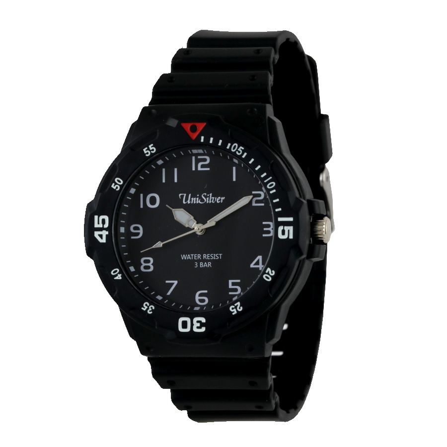 UniSilver TIME Men's Black Analog Rubber watch KW4088-1001 | Shopee ...