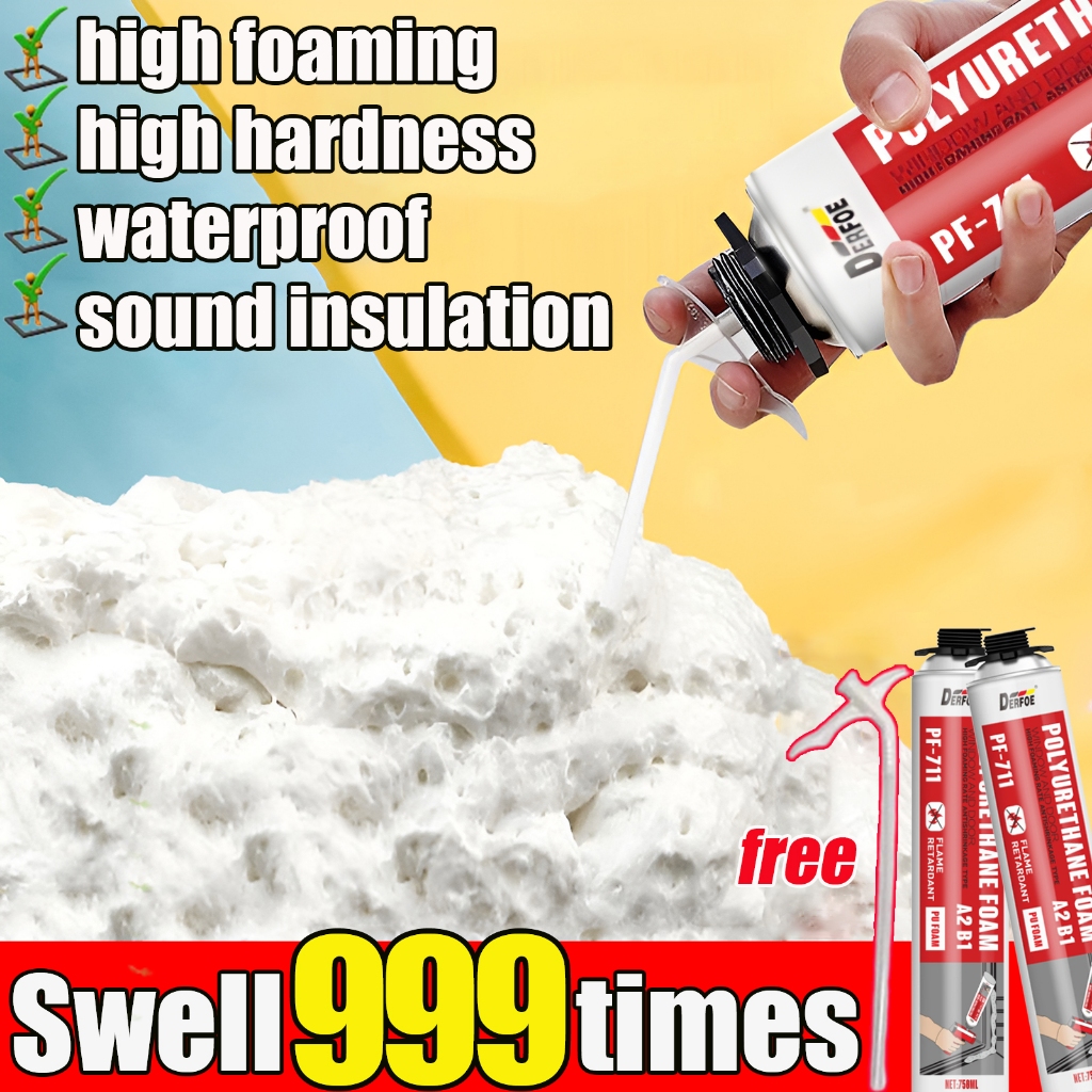 900g polyurethane foam Expanding Foam Spray 999 times high foaming volume sealant foam spray ...