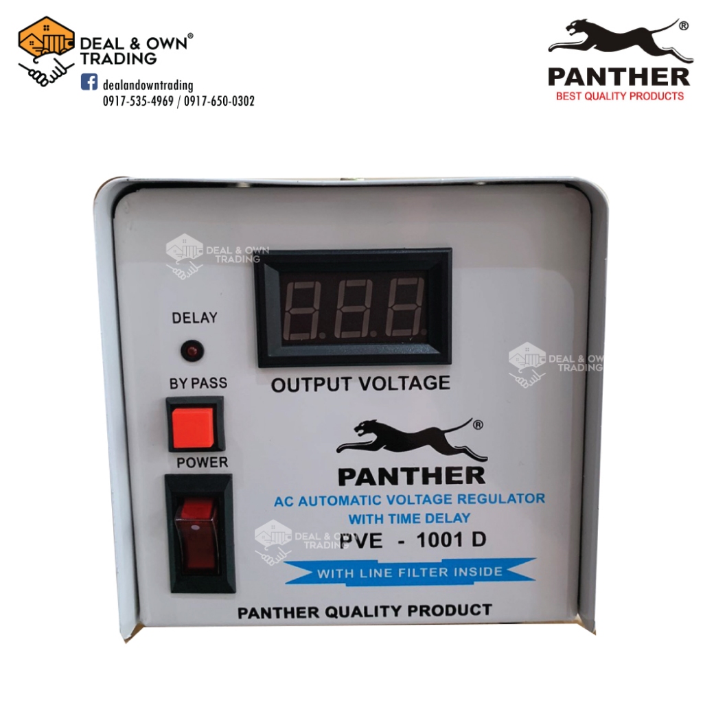 Panther PVE 1001 D AVR Relay Type, 1000 Watts Output 220V AC with 3-5 ...