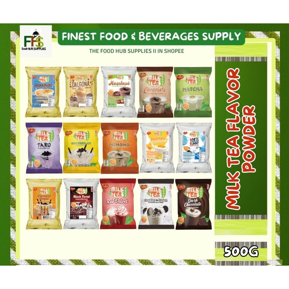 Injoy Milk Tea Flavored Powder 500G | Shopee Philippines