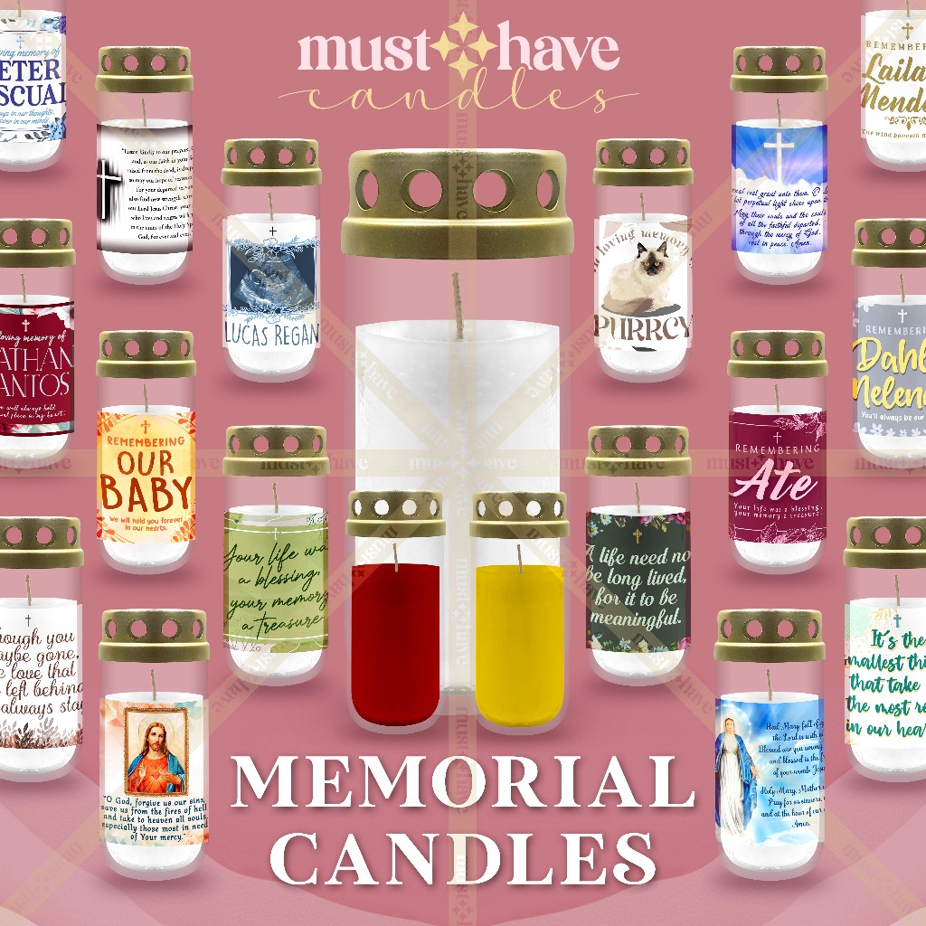 Memorial Candle Glass for Undas - PLAIN - smokeless windproof cover ...