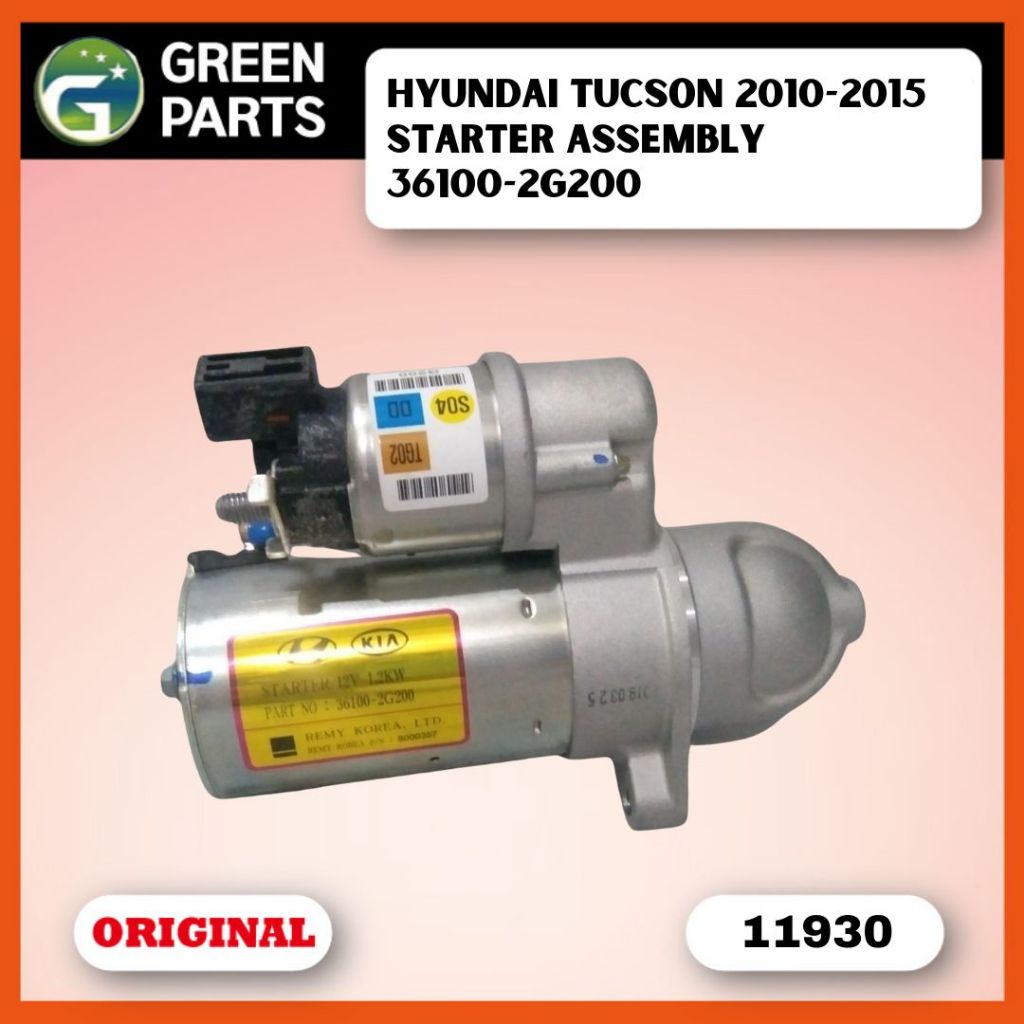 STARTER ASSEMBLY FOR HYUNDAI TUCSON IX MANUAL TRANSMISSION MODEL 2010 ...
