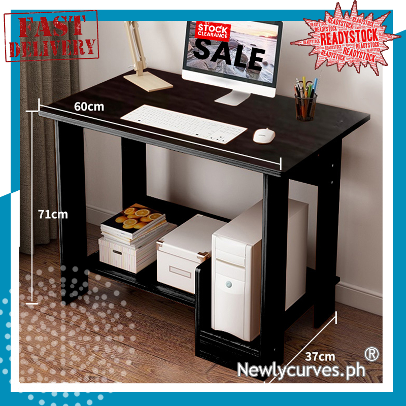 NEW Solid wood Computer Table Study Desk Wooden Desktop Laptop Table 60 ...