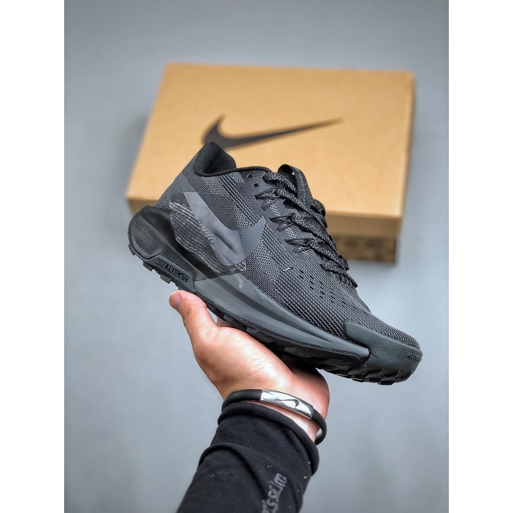 NIKE REACTX PEGASUS TRAIL 5 running shoes for men pure black | Shopee Philippines