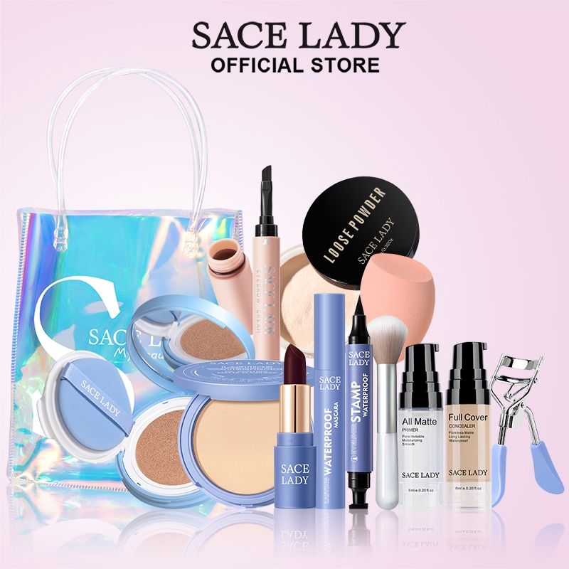 SACE LADY 13Pcs Makeup Set Daily Long Lasting Waterproof Natural Makeup ...