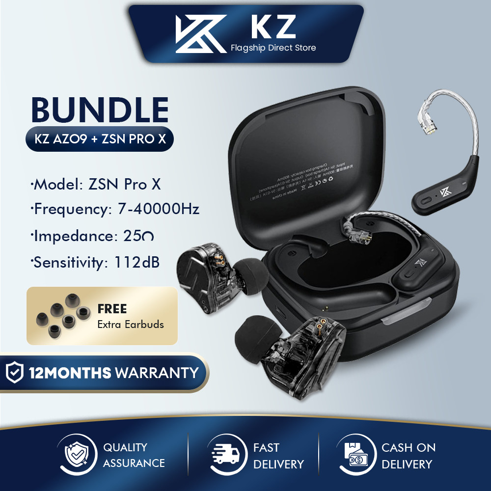 KZ ZSN PRO-X IEM Wireless 1BA+1DD Hybrid Double Magnetic Dynamic KZ ...