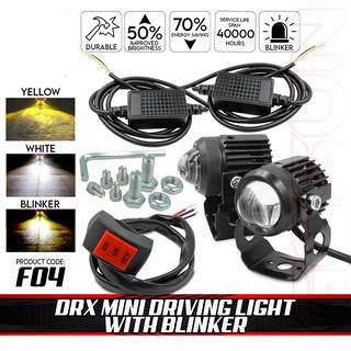 MINI DRIVING LIGHT F04 WITH BLINKER ( FO4 ) WITH 3WAY SWITCH ON/OFF ...
