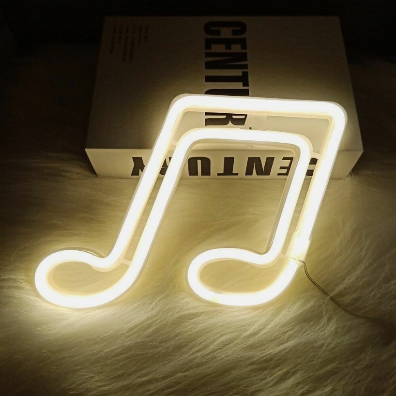 Neon Lights MUSIC NOTE Signage Wall Decor for Bar Night Club USB ...