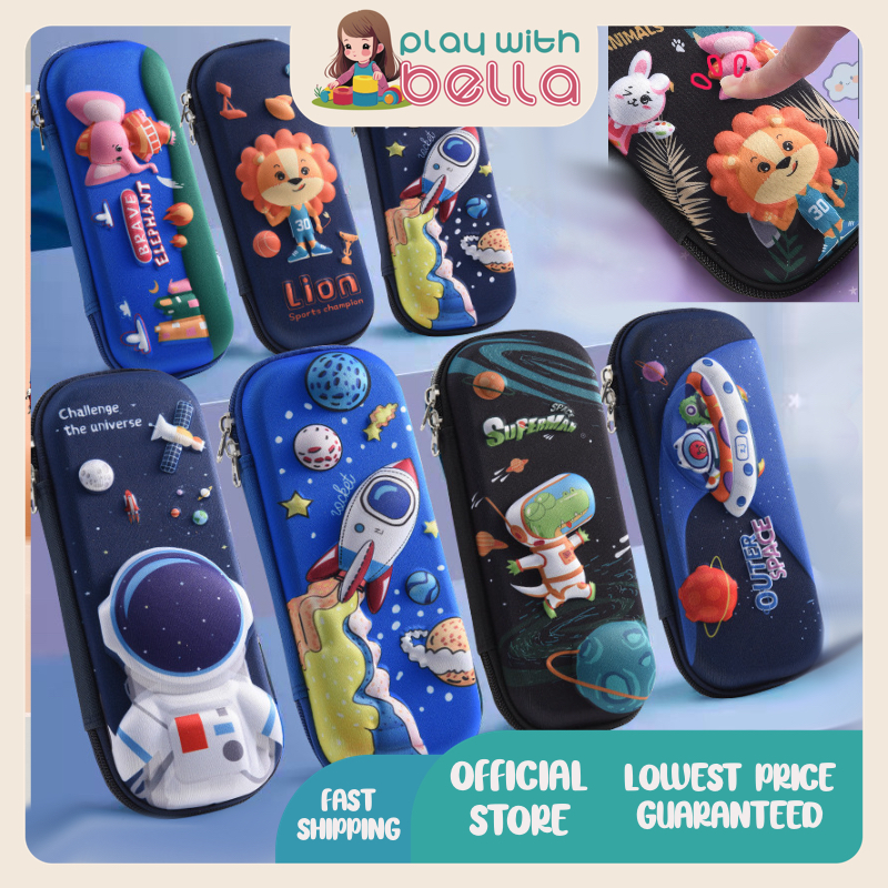 3D Cover EVA Space Theme Pencil Case Large Capacity Pencil Pouch Bag ...