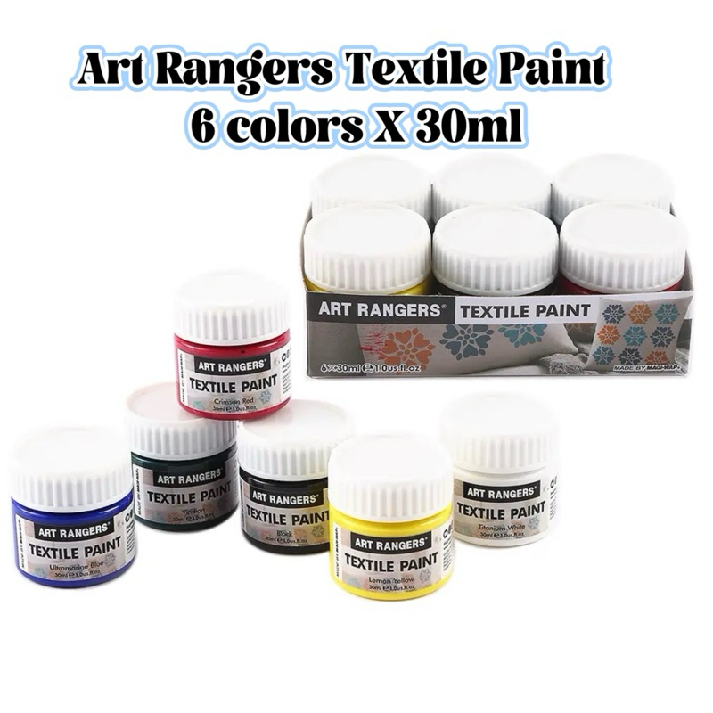 Art Rangers Textile Paint Set (6x30ml) | Shopee Philippines