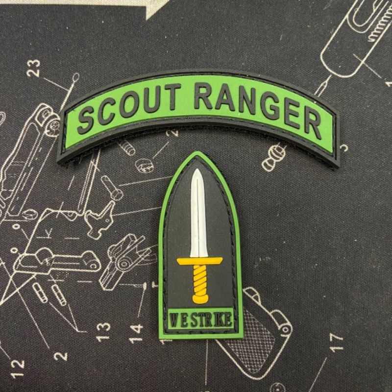 Scout Ranger Patch PVC Rubberized TAB LOGO We Strike | Shopee Philippines