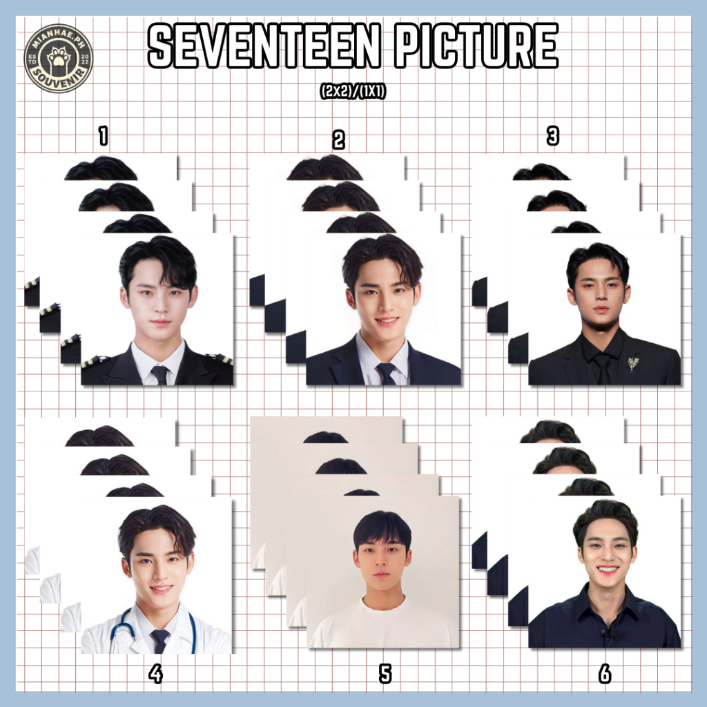 SEVENTEEN / SVT 2X2 1x1 PICTURE ID (MINIMUM OF 2 ORDERS) | Shopee ...