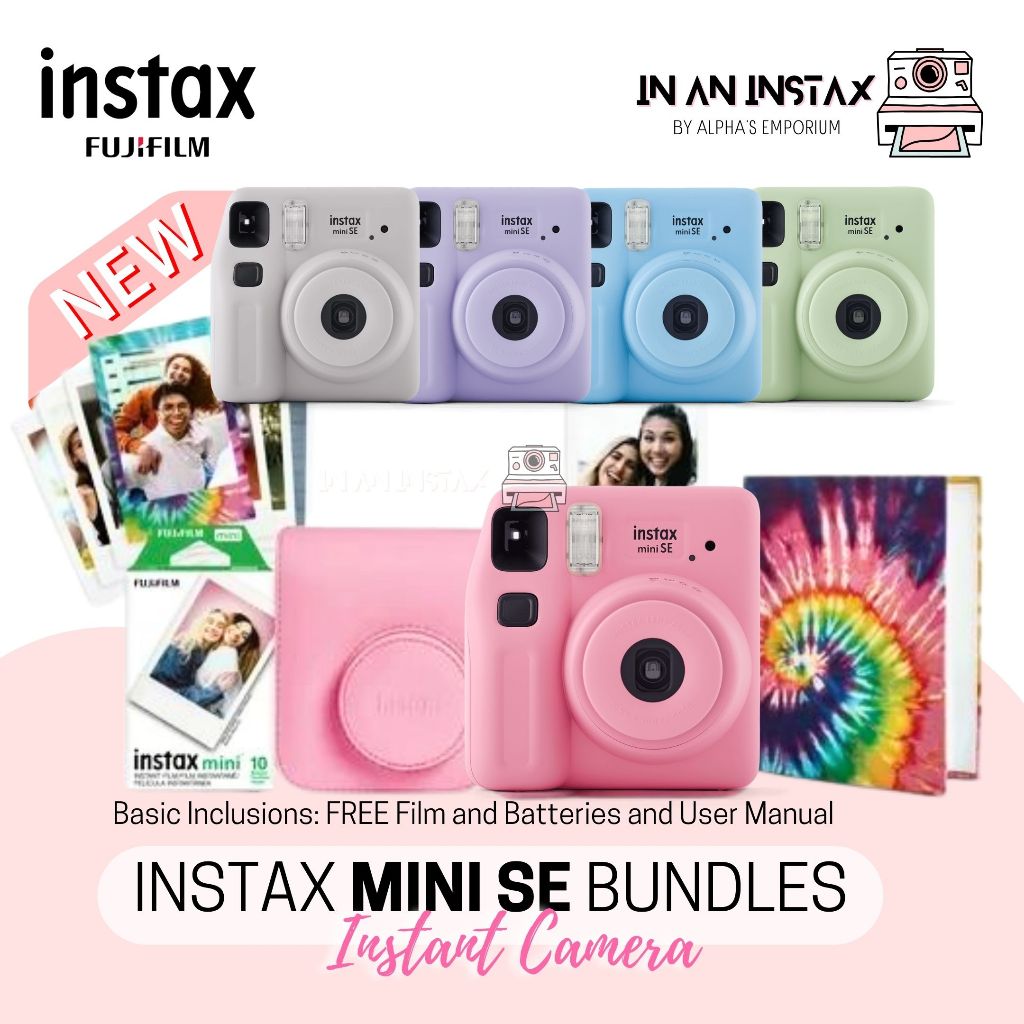 Instax Mini SE New Release with FREE Film Bundle Set Instant Camera In ...