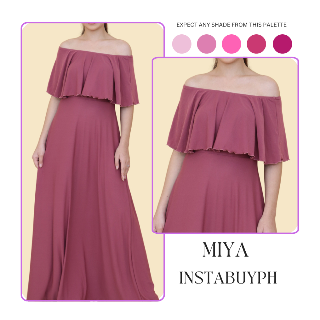 INSTABUYPH Miya Off Shoulder Bohemian Maxi Dress Bridesmaid Dress ...