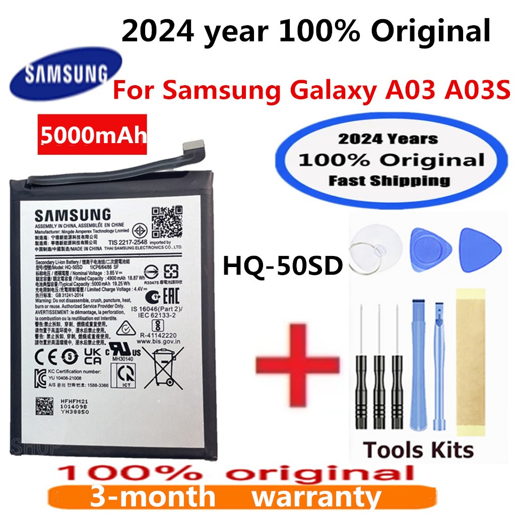 100% Original Samsung HQ-50SD For Samsung Galaxy A03 A03S Battery ...