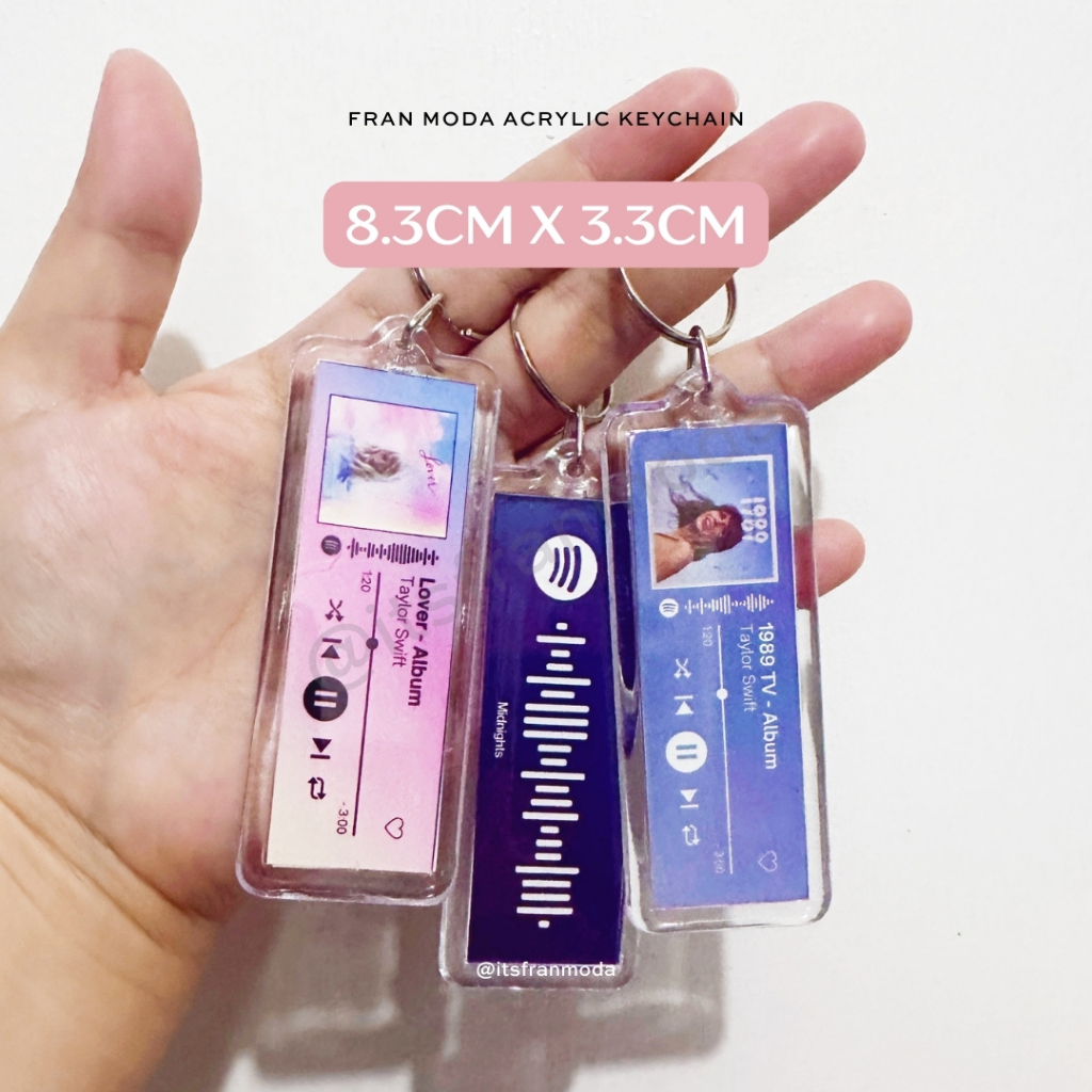 FRAN MODA | 8.3cm x 3.3cm Taylor Swift Album: Spotify Code Keychain Fan ...