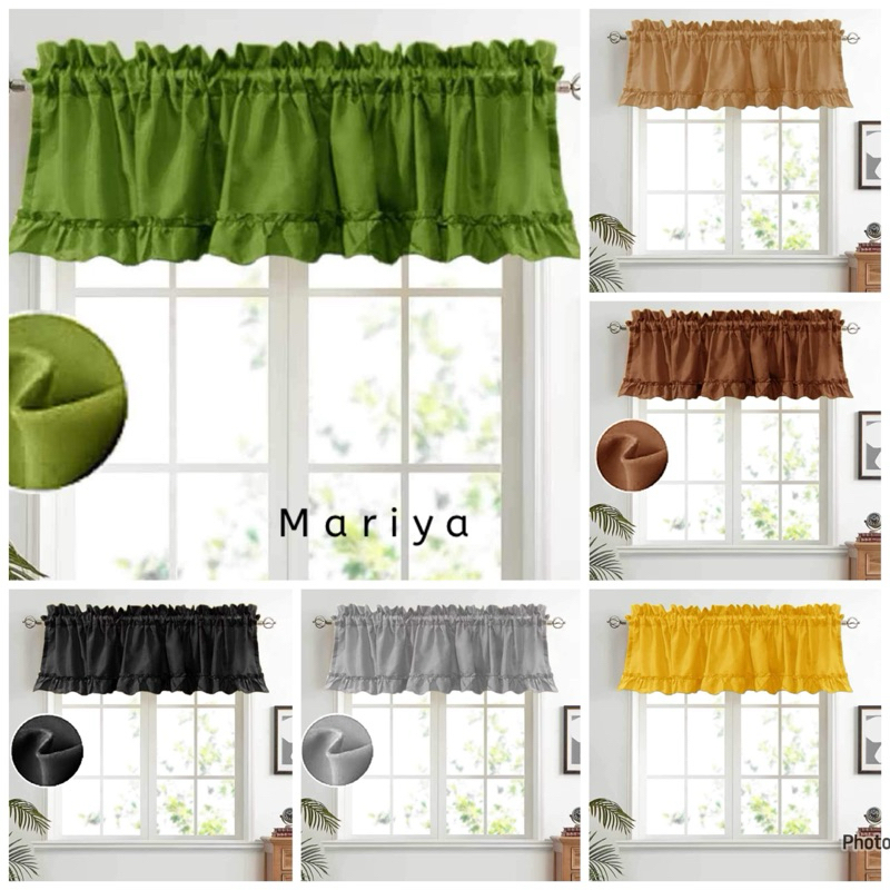 Plain Valance Elegant and Affordable for Small Window Valance Curtain ...