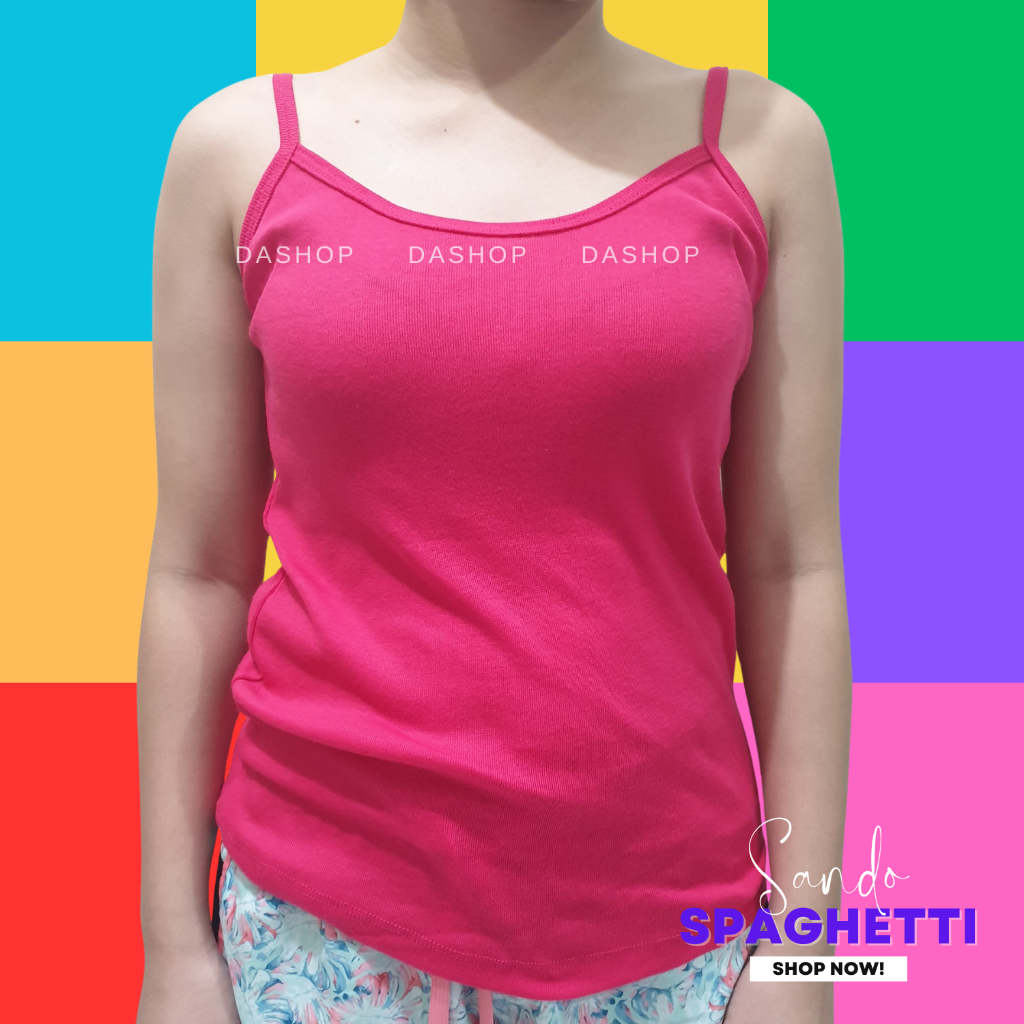 DASHOP SPAGHETTI STRAP SANDO FOR WOMEN fits S-L and PLUS SIZE fits L ...