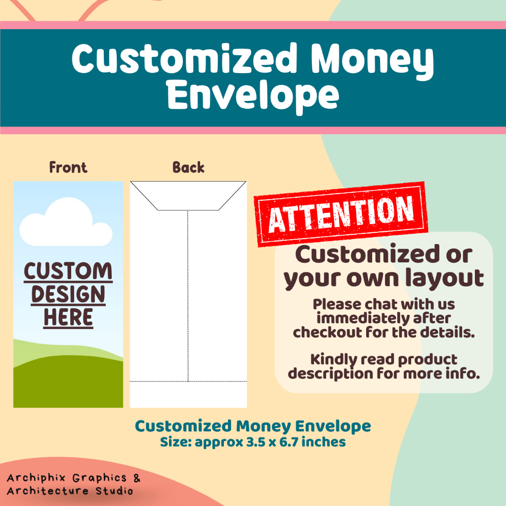 Customized or Your Own Design Gift Money Envelope Angpao by Archiphix ...