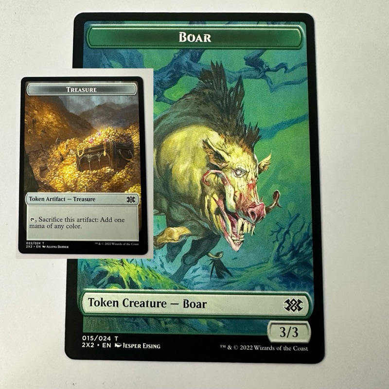 BOAR ZOMBIE SAPROLING WORM TREASURE KNIGHT VAMPIRE AVEN INITIATE TOKEN ...