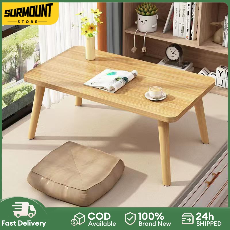 Wooden Table Bed Desk Tea Table Study Desk Small Desk（L60×W40×H30cm ...