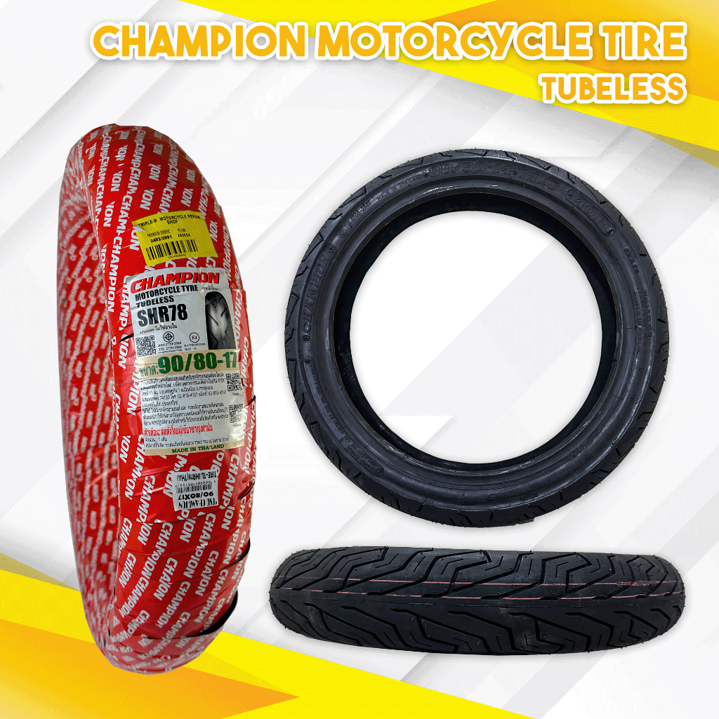 CHAMPION TIRES FOR MOTOR W/FREE TIRE SEALANT | Shopee Philippines